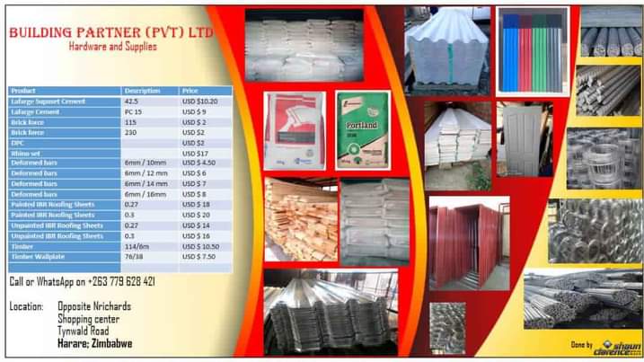 Cement for Sale in Zimbabwe: Cement Price Lists